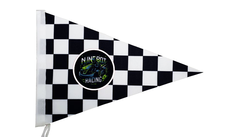 Premium Checkered Black and White Safety Flag for Ninebot Go Kart ...