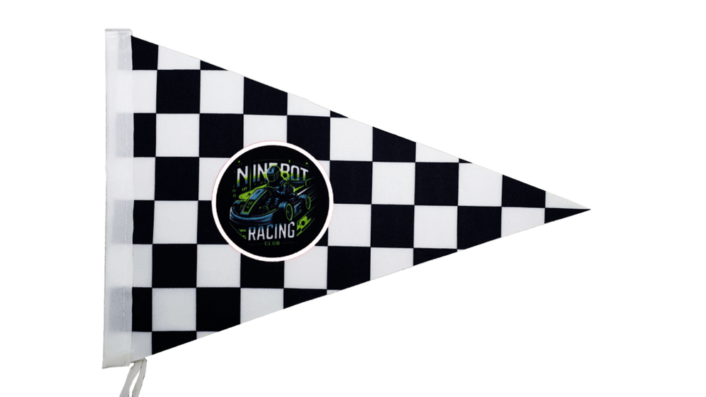 Premium Checkered Black and White Safety Flag for Ninebot Go Kart ...